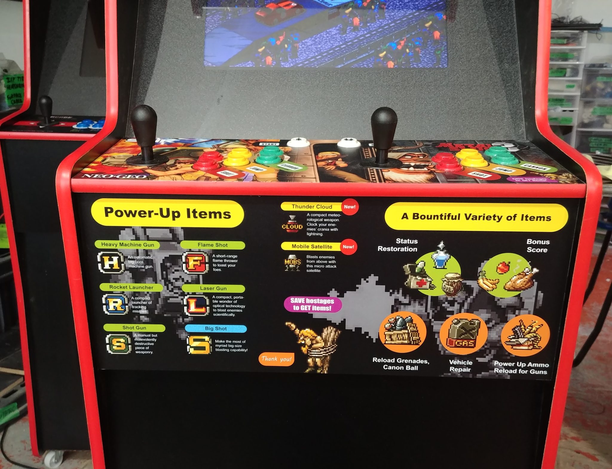 Metal Slug Themed Custom 2-player ManCave 10,000 Game Arcade Machine ...